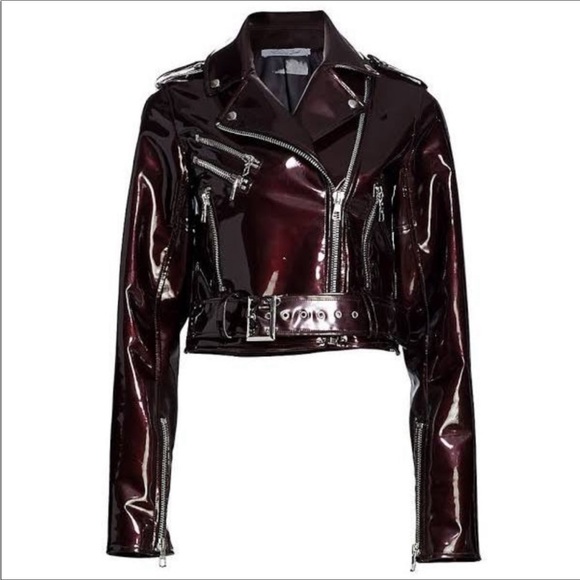LaQuan Smith | Jackets & Coats | Laquan Smith Chocolate Pvc Moto Jacket ...